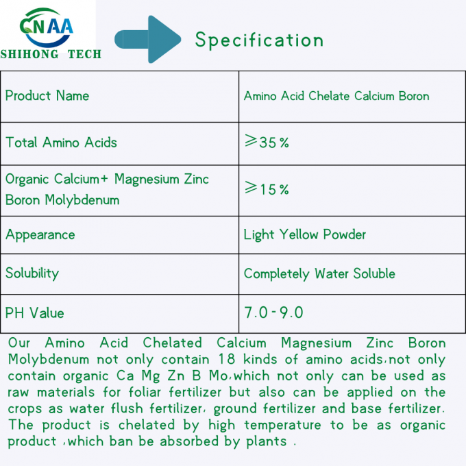 Calcium Magnesium Zinc Boron Molybdenum Powder Amino Acid Chelated ...